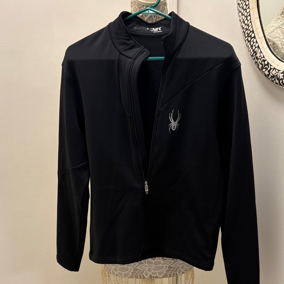 Spyder | Tops | Spyder Black Zipup Jacket With Logo | Poshmark